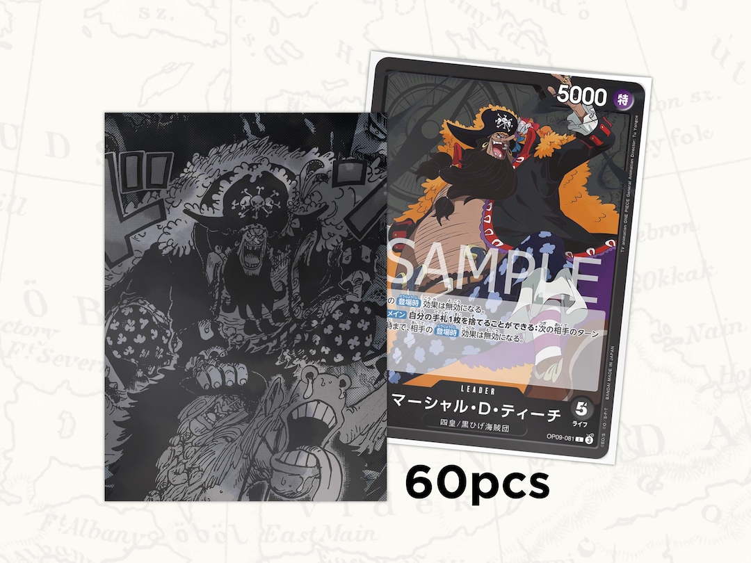 ONE PIECE TCG Sleeves: Marshall D. Teach Blackbeard Leader Sleeves ...