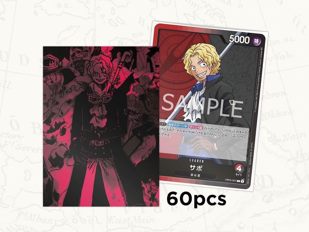 ONE PIECE TCG Sleeves: Sabo Leader Sleeves X60pcs - Etsy