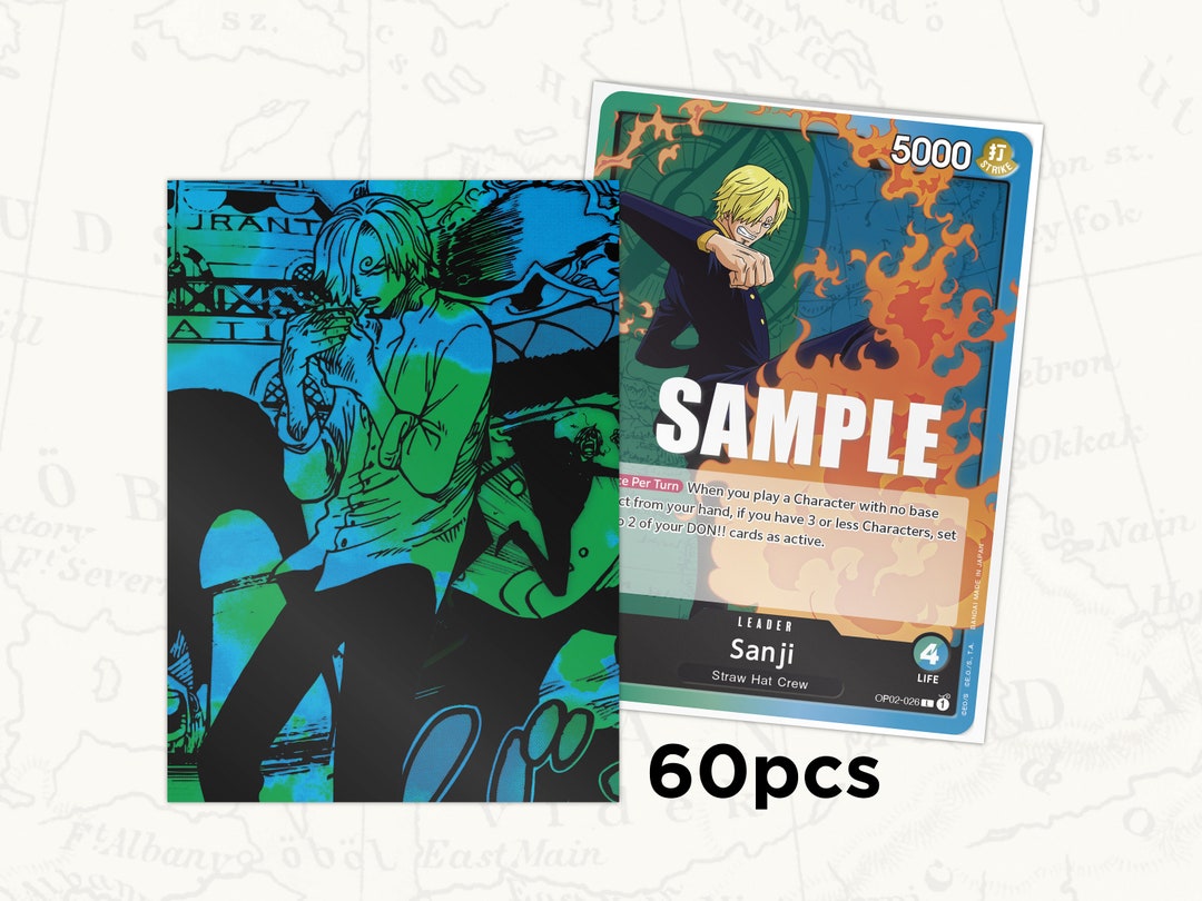 ONE PIECE TCG Sleeves: Sanji Leader Sleeves X60pcs - Etsy