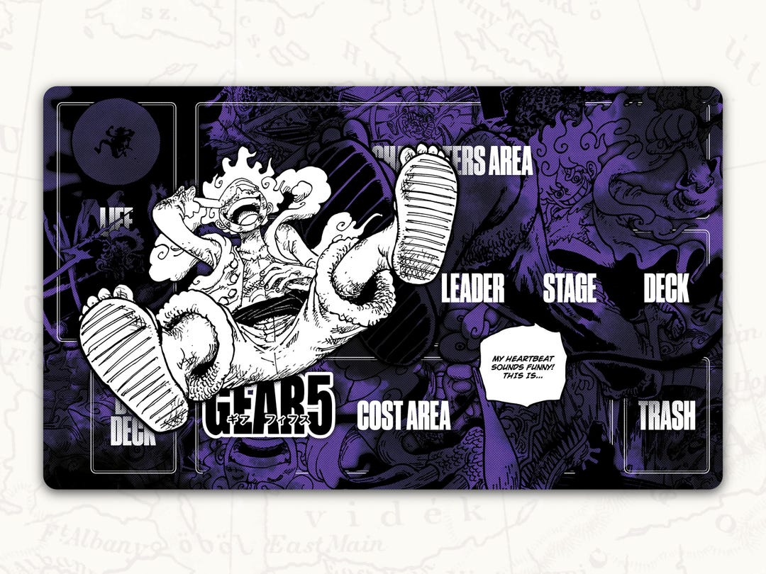 ONE PIECE TCG Playmat: Luffy Gear 5 Leader Playmat - Etsy