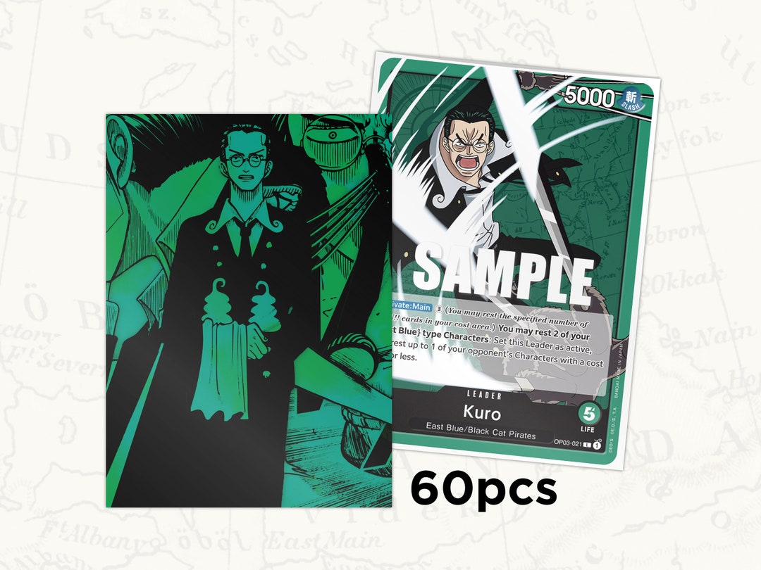 ONE PIECE TCG Sleeves: Kuro Leader Sleeves X60pcs - Etsy