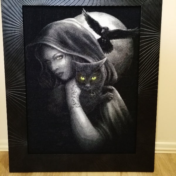 Cat Completed Cross Stitch - Etsy