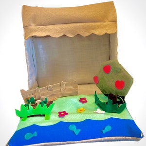 Toy Sewing Pattern Soft Toy House Doll House With Pop up Flower Garden ...