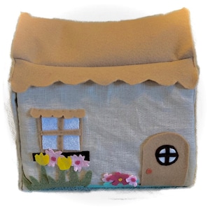 Toy Sewing Pattern Soft Toy House Doll House With Pop up Flower Garden ...