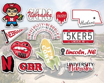 University of Nebraska Stickers - Etsy