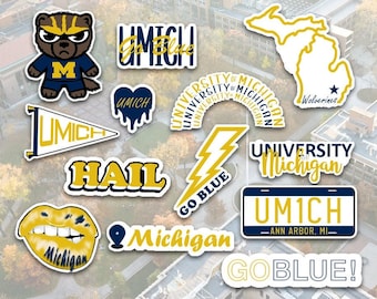 University of Michigan Wolverines Stickers - Etsy