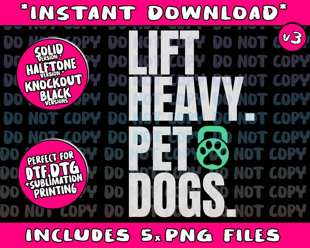 Funny Lift Heavy Pet Dogs Gym Workout Fitness Gift Png Bundle, Trending ...