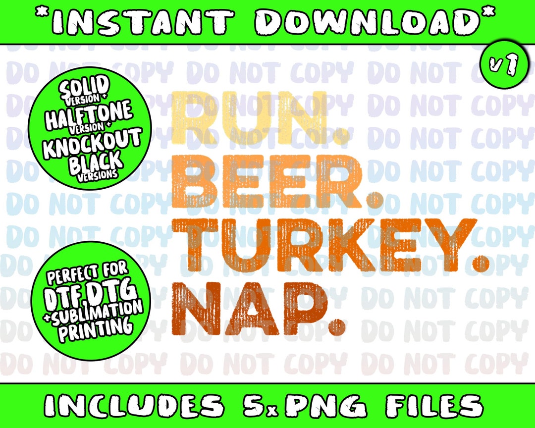 Funny Fall Sayings Thanksgiving Trot Run Beer Turkey Nap Png Bundle ...