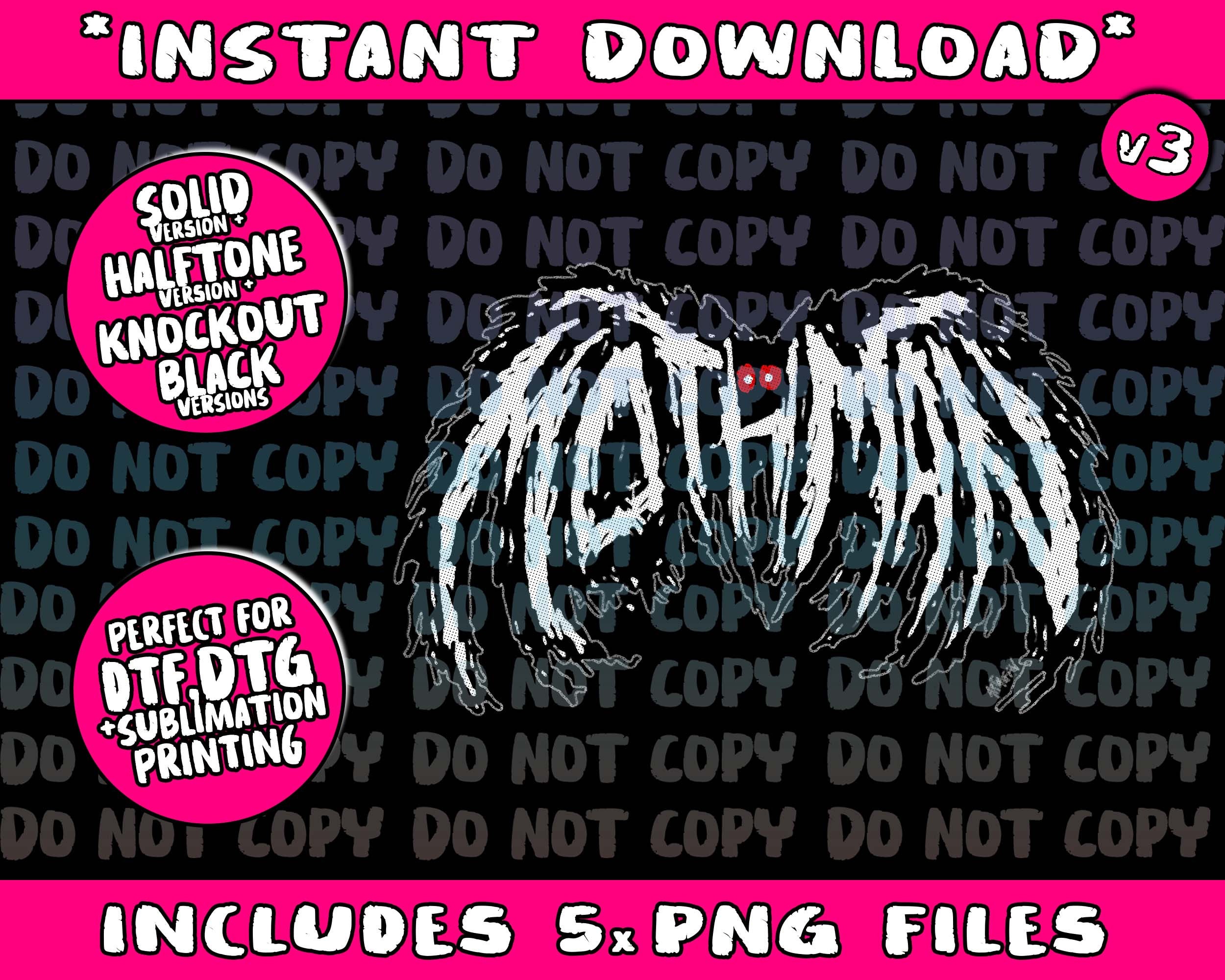 MOTHMAN Cryptid Logo on Black Png Bundle Trending Png - Etsy