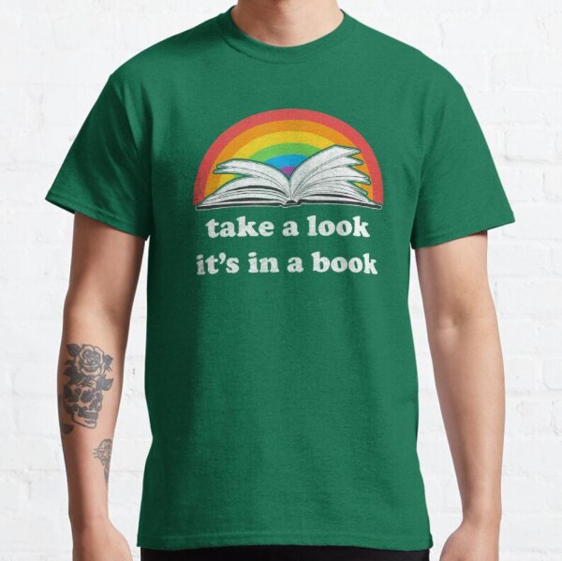 Take a Look Its in a Book Retro Inspired Reading Rainbow - Etsy