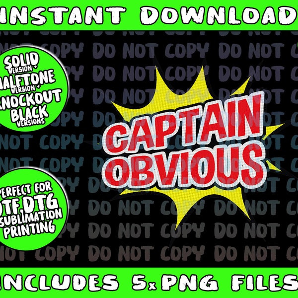 Captain Obvious - Etsy