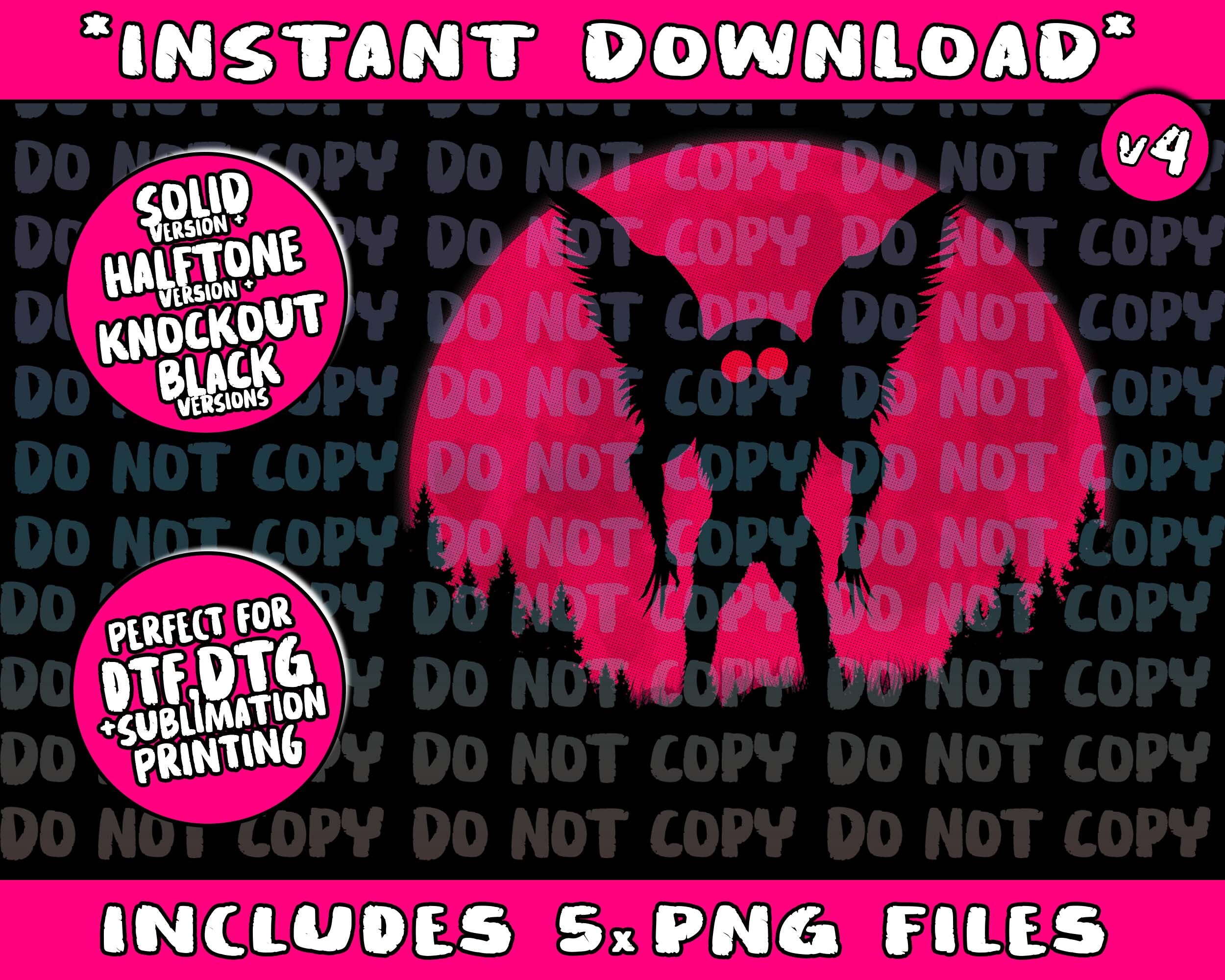 Mothman Full Moonlight Cool Cryptid for Men Women Mothman Png - Etsy