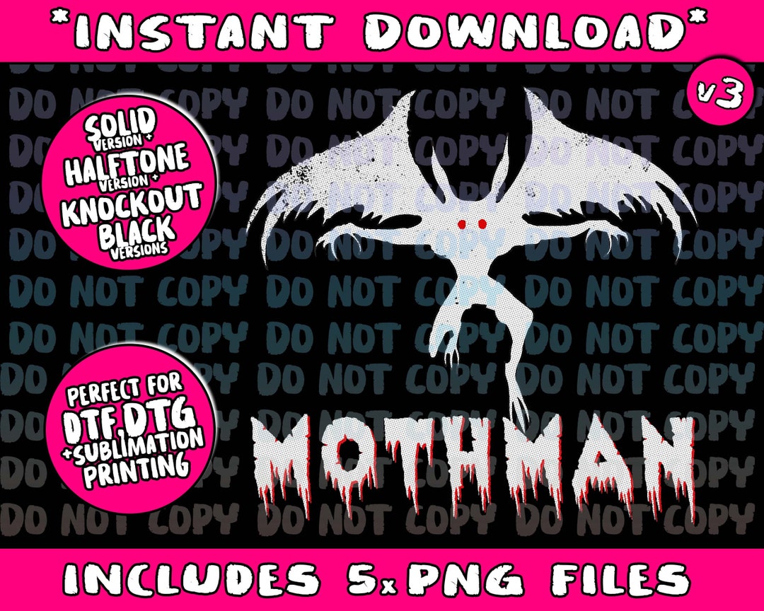 Mothman Cryptid Creature Shirt Urban Legend Mothman Png - Etsy