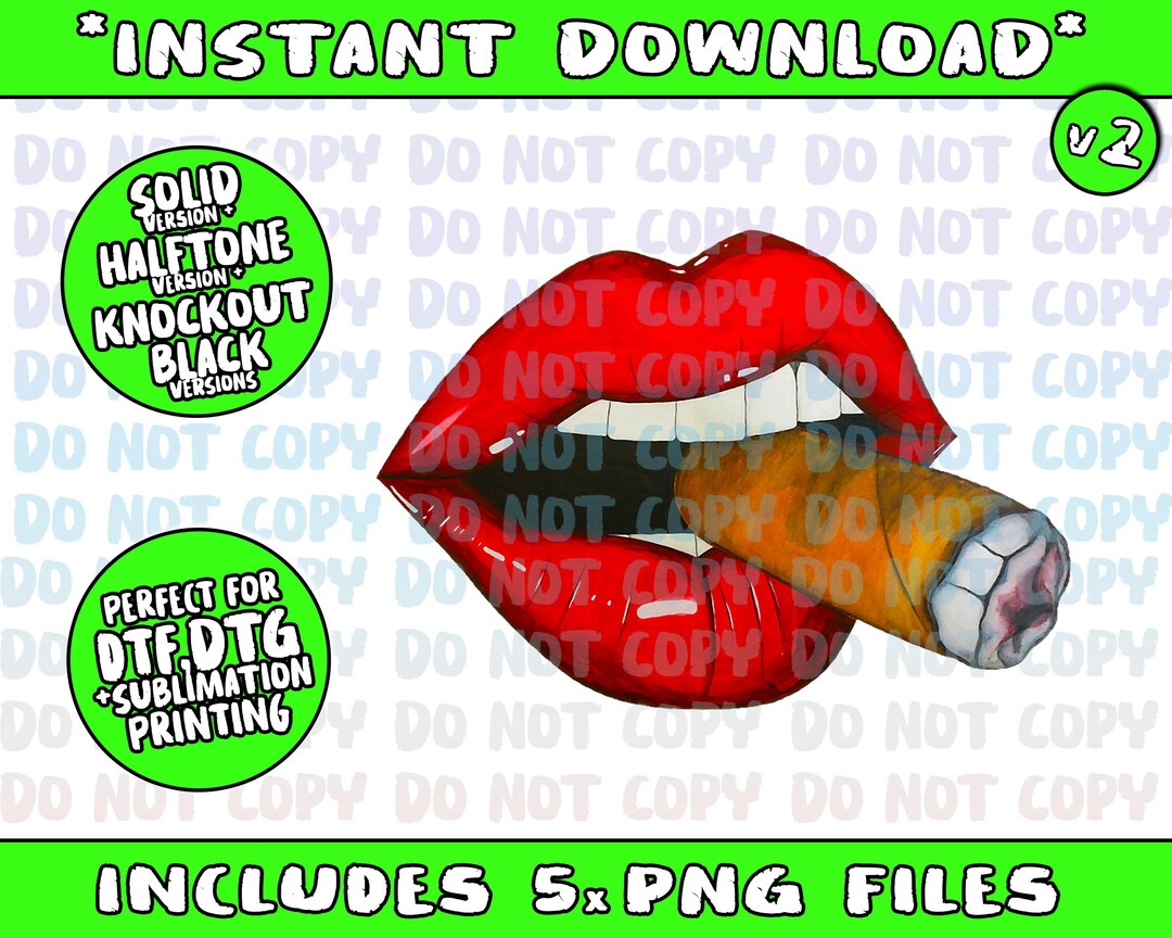 Sexy Women Smoking Cuban Cigar Red Lips Smoking Png Bundle - Etsy