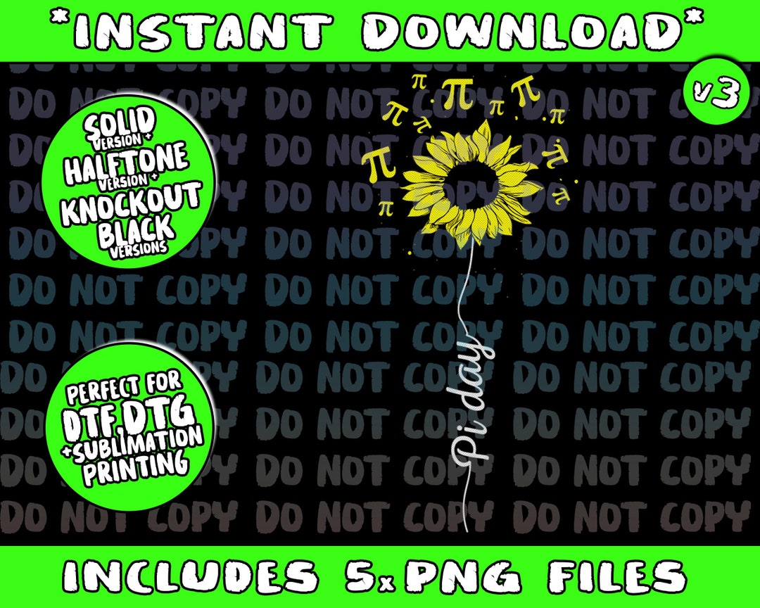 Sunflower Math Nerd Pi Symbol T Pi Day Men Womenpng Bundle, Trending ...