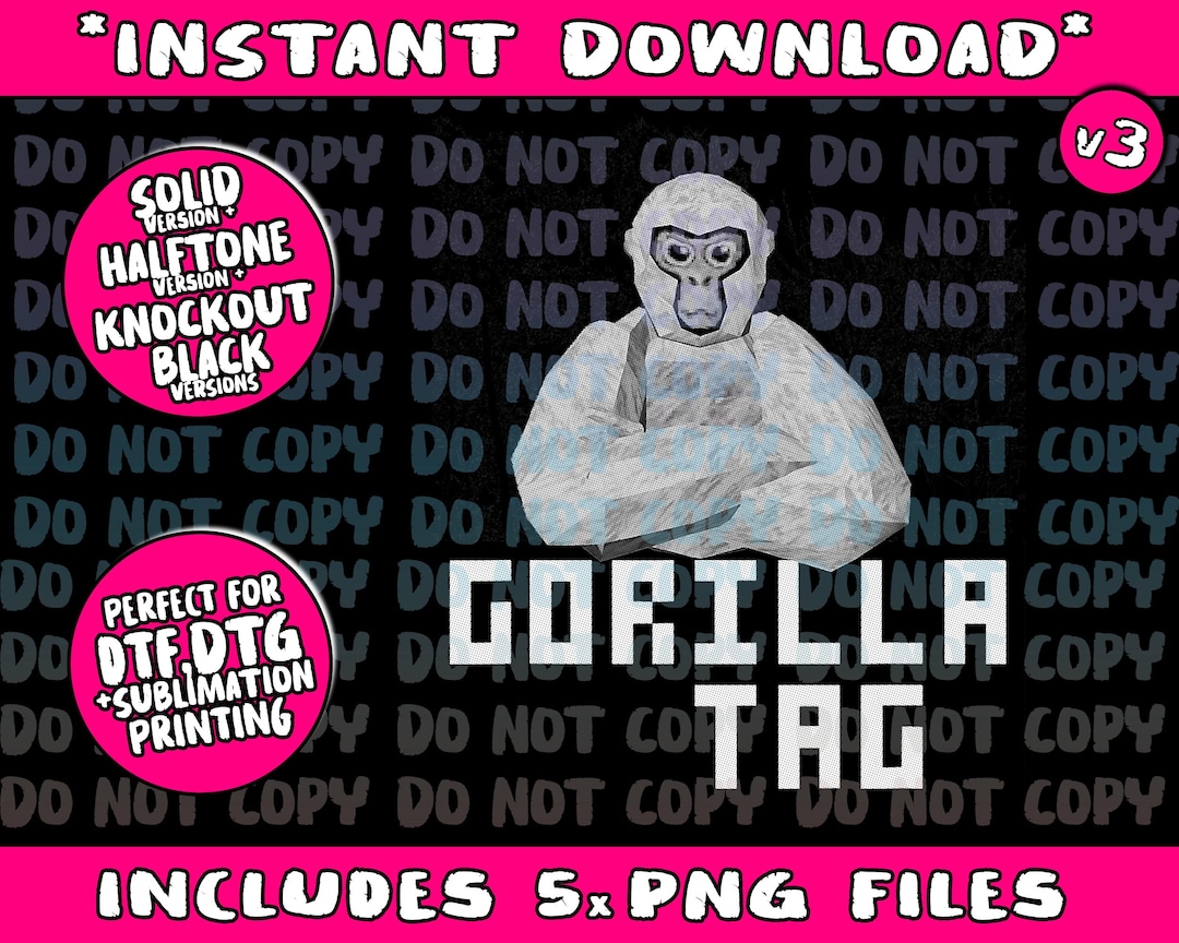 Gorilla Tag Blak & White Forest Png Bundle, Trending Png, Popular ...
