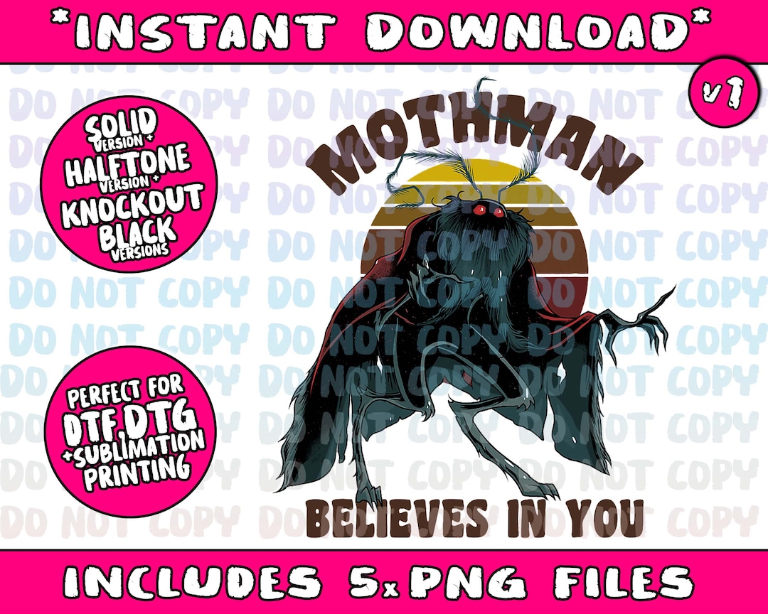 Believe in Yourself Mothman Cryptid Folklore Cryptozoology Png - Etsy