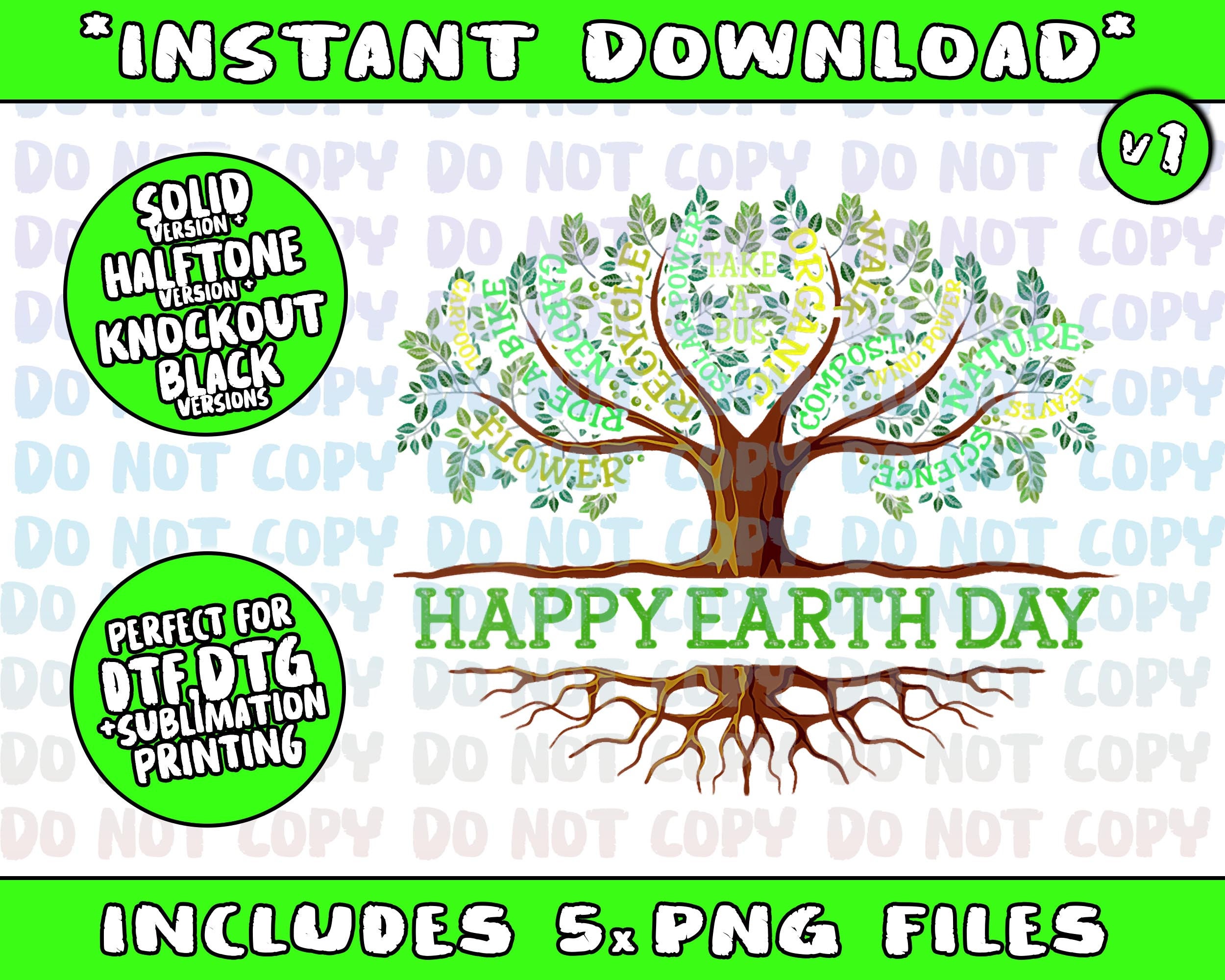 Happy Earth Day 2023 Tree Word Environmental Science 2png - Etsy Australia