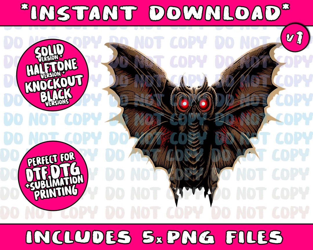 Mothman Cryptid Creature 4png Bundle, Trending Png, Popular Printable ...
