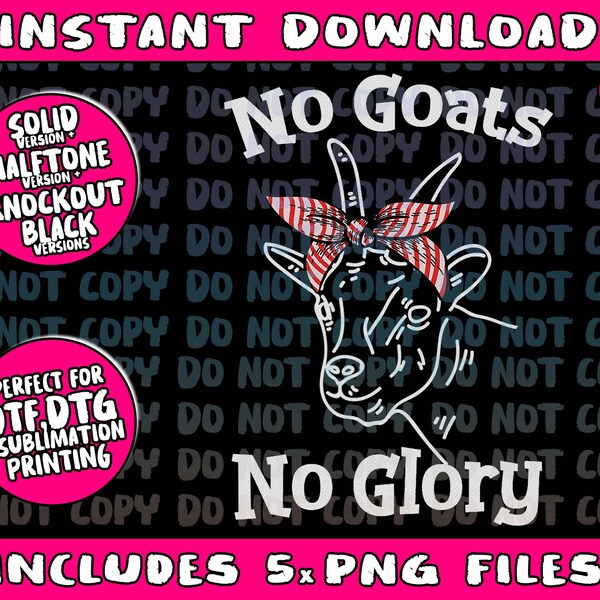 No Goat No Glory Png - Etsy