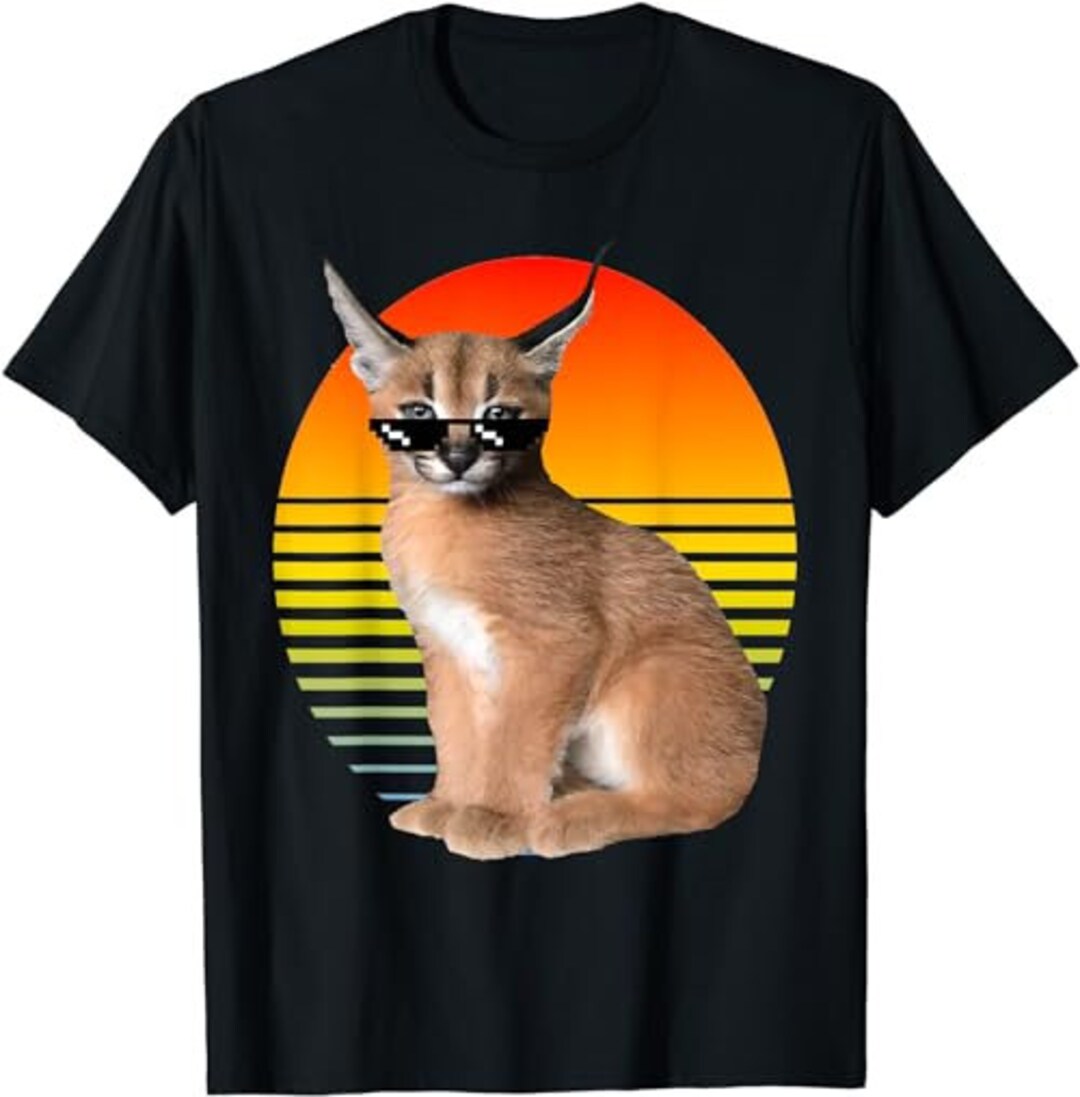 Big Floppa Meme Caracal T-shirt, Sweatshirt, Hoodie 35498 - Etsy