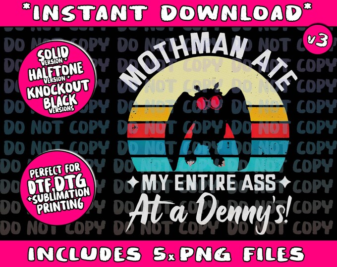Mothman Funny Sticker / Unique Cryptid Creatures / Waterproof Laptop ...