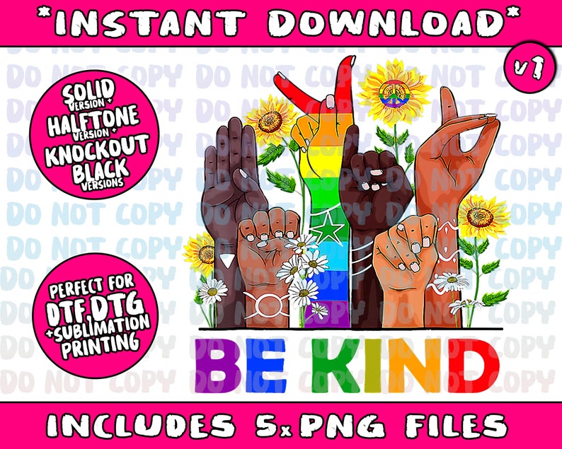 Be Kind Sign Language Hand Talking LGBTQ Gay Les Pride ASL - Etsy