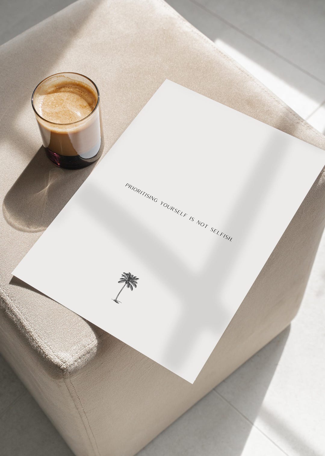 Minimalist Self-care Wall Art Prioritising Yourself is Not Selfish ...