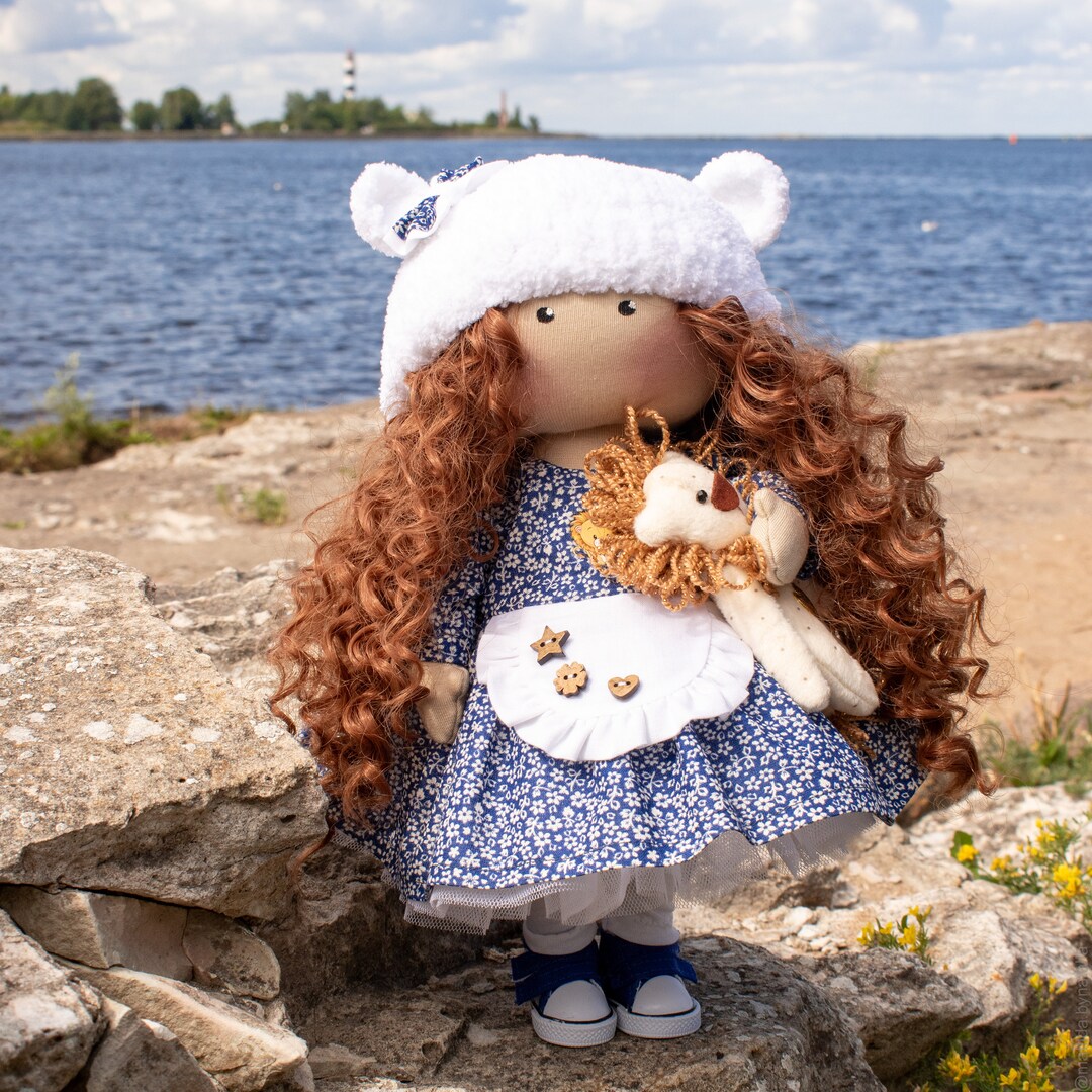 Tilda Lion Doll Fabric,lion's Handmade, Textile Poppet, Indoor Decor ...