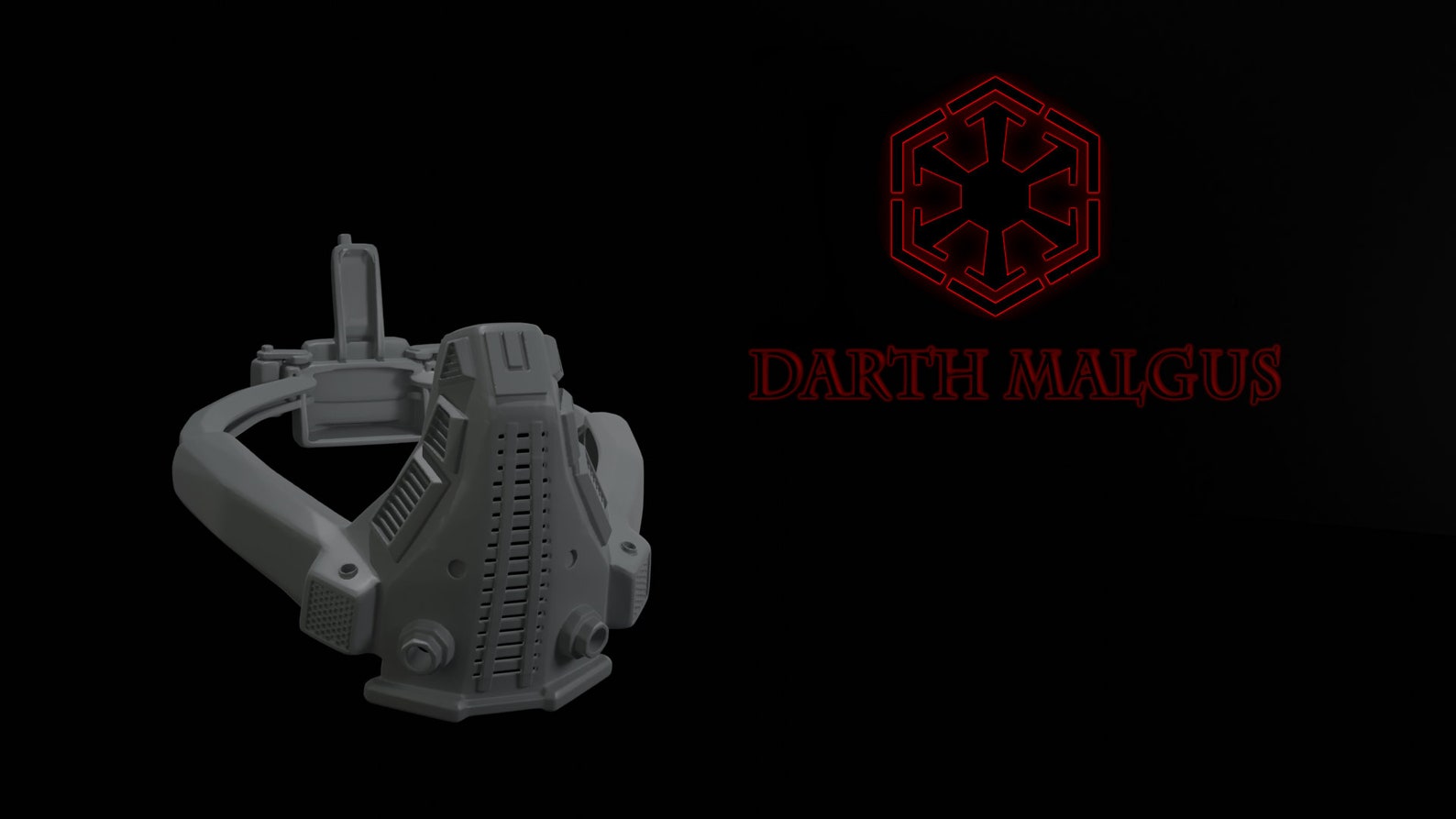 Darth Malgus Mask/rebreather | 3D Model | 3D Print Files | Star Wars ...