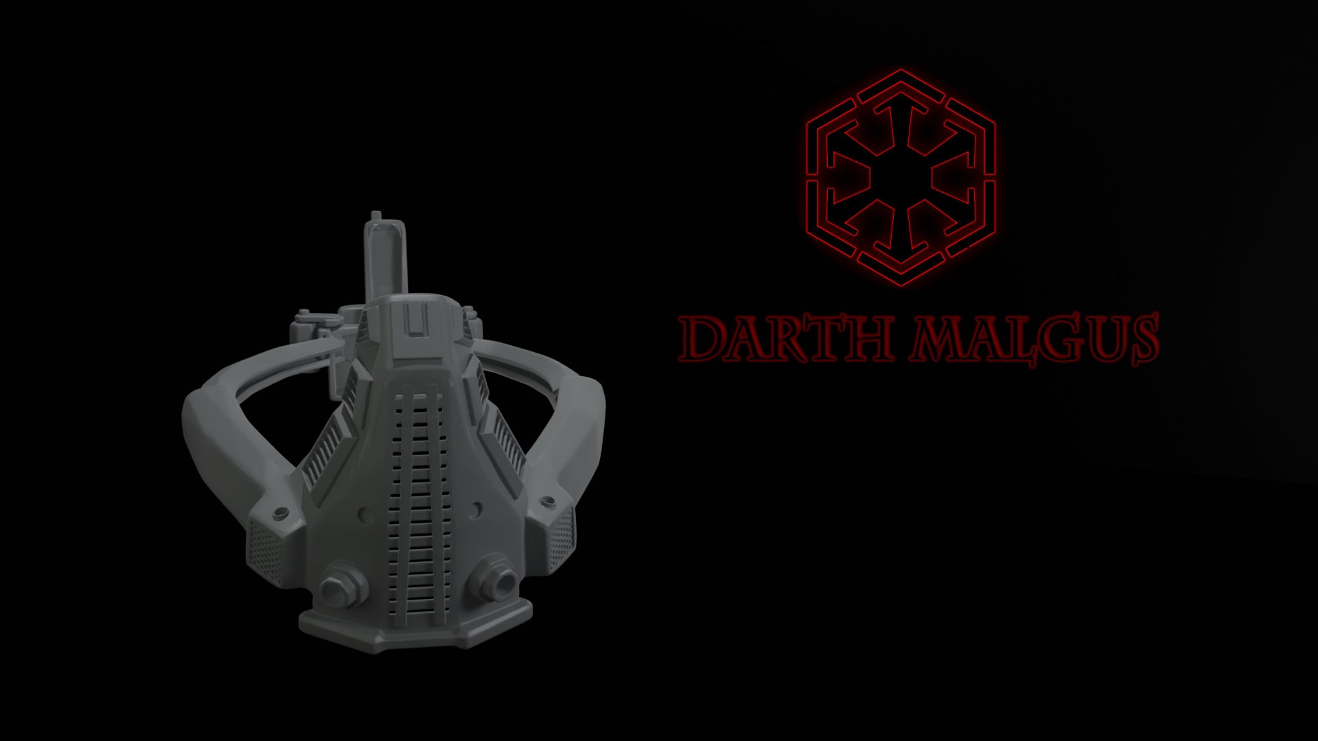 Darth Malgus Mask/rebreather | 3D Model | 3D Print Files | Star Wars ...