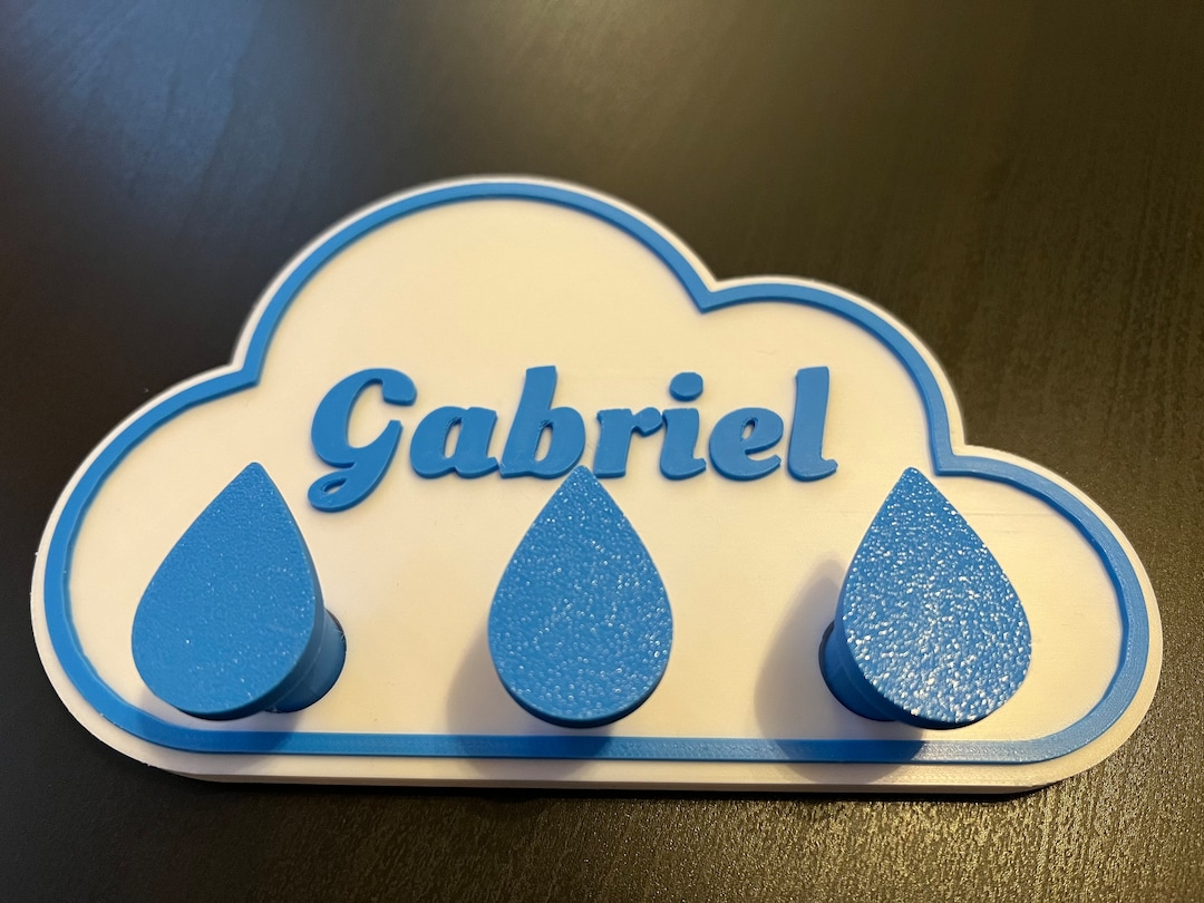 Kids Coat Hook Cloud Wardrobe Raindrop Clothes Rack Jacket Hanger ...