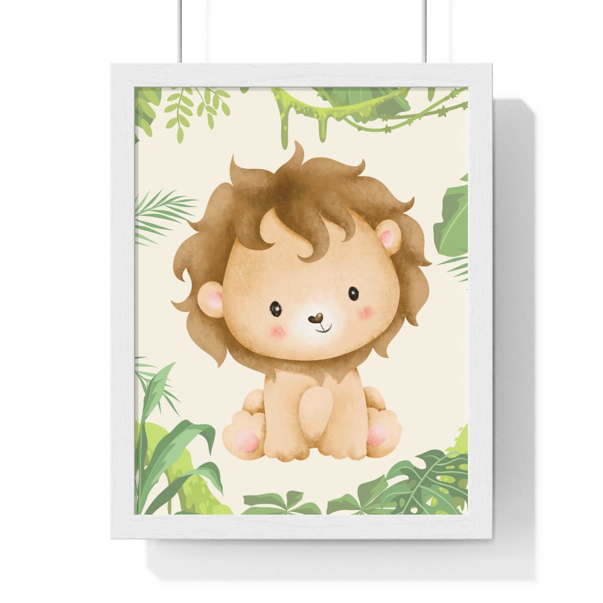 Jungle Animals Nursery Decor Cute Lion Cub Safari Prints - Etsy