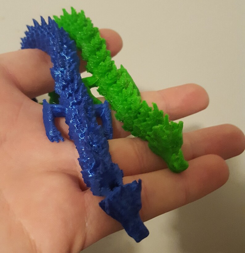 Mini Flexi Dragon Fidget Toy - 3D Printed Anti-stress Toy for Adults ...