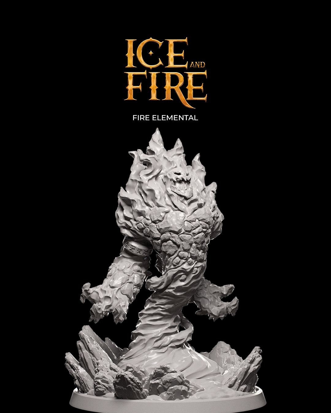 Fire Elemental 75 Mm Miniature for RPG, Dnd, 5e Stunning Azir-themed ...