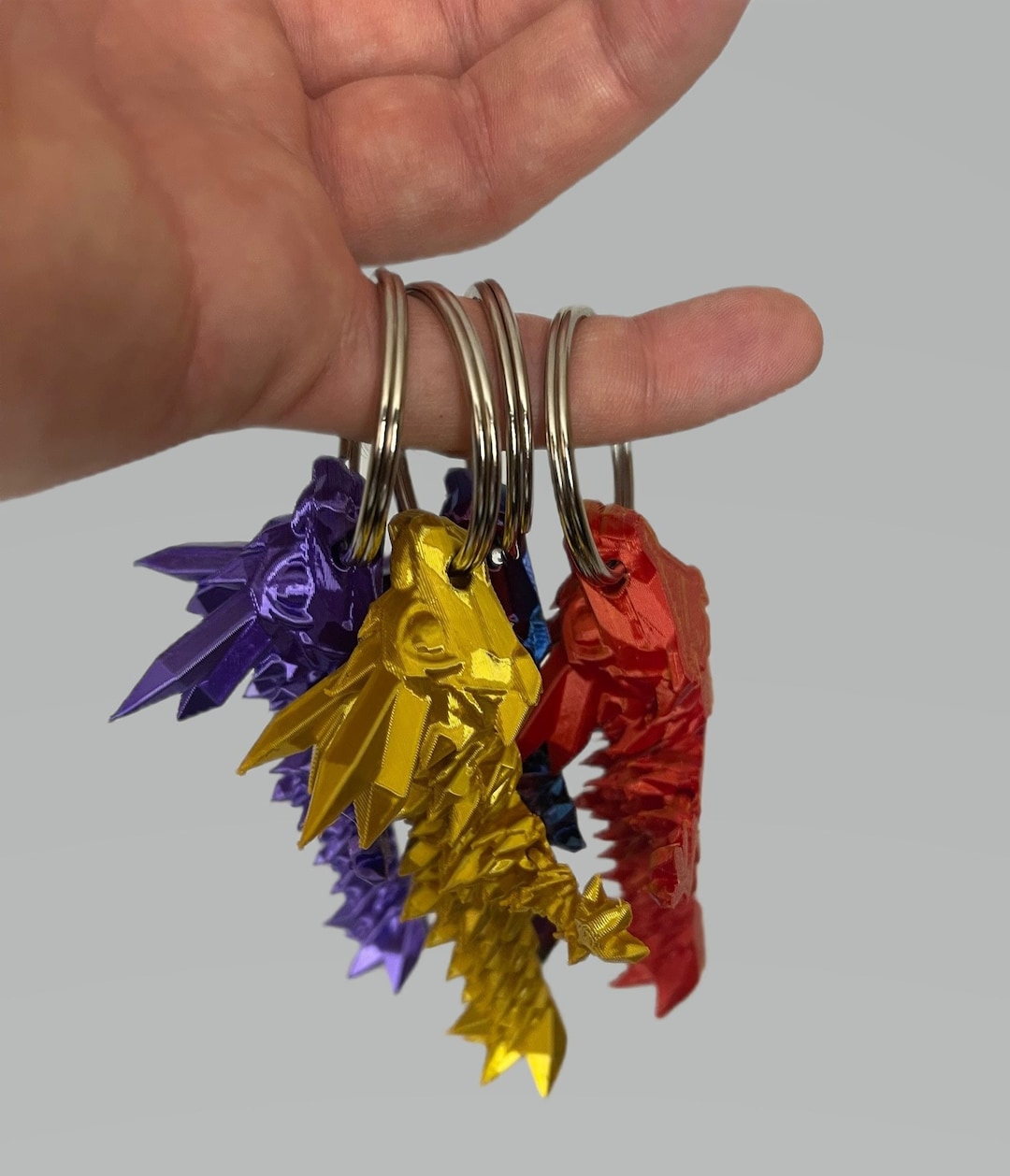 Key Chain Fidget Crystal Dragon Tadling, Cinderwing3d Crystal Dragon ...