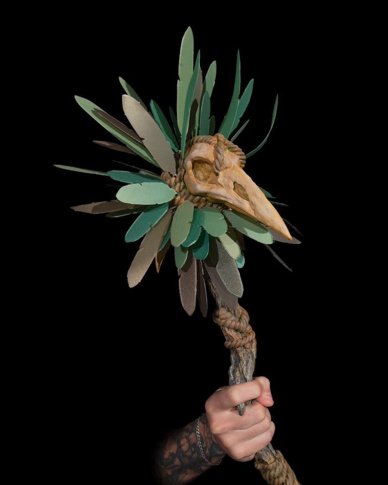 Druid Quarterstaff: Raven Armory RPG Staff Magic Item for Dnd Cosplay ...