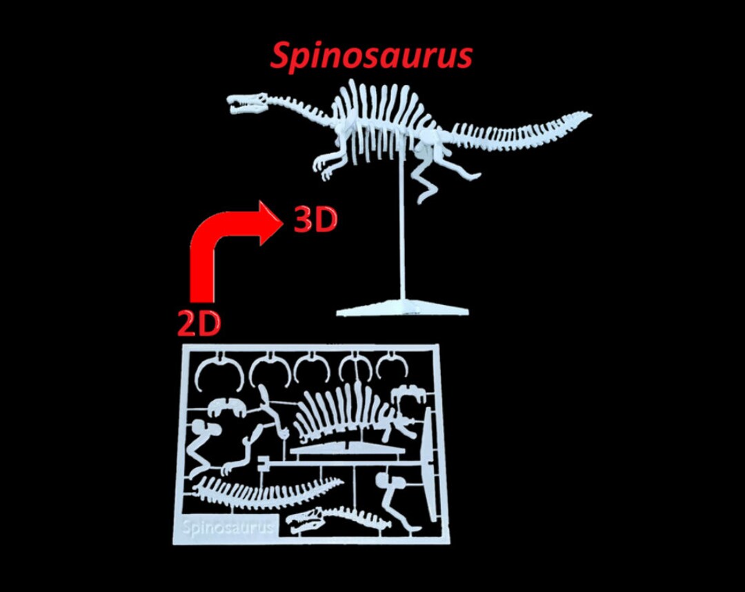 Spinosaurus 3d Puzzle | Kit Card | Dino Puzzle | Dinosaur Puzzle | Dino ...