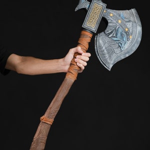 Life Size Viking Battle Axe Cosplay Prop With Mythology Decor - Norse ...