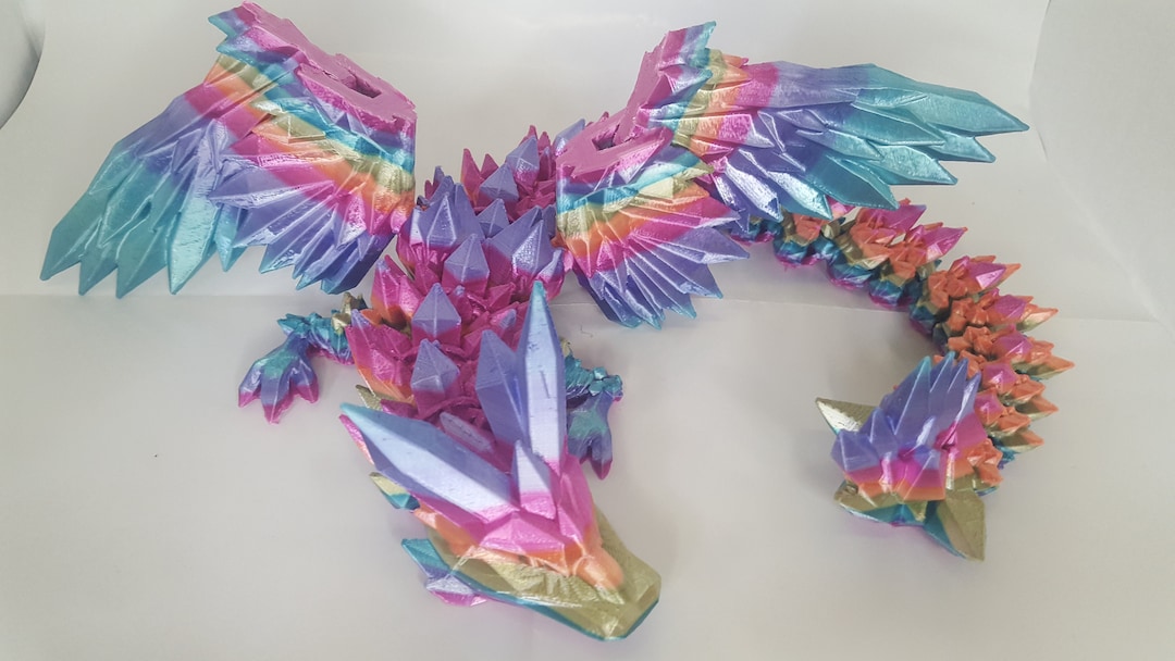 Crystal Wing Dragon Toy | Articulating Dragon | Fidget Dragon ...