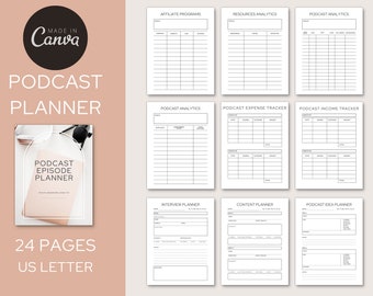 Podcast Episode Planner Pod Cast Episode Launch Plan Content Planning ...