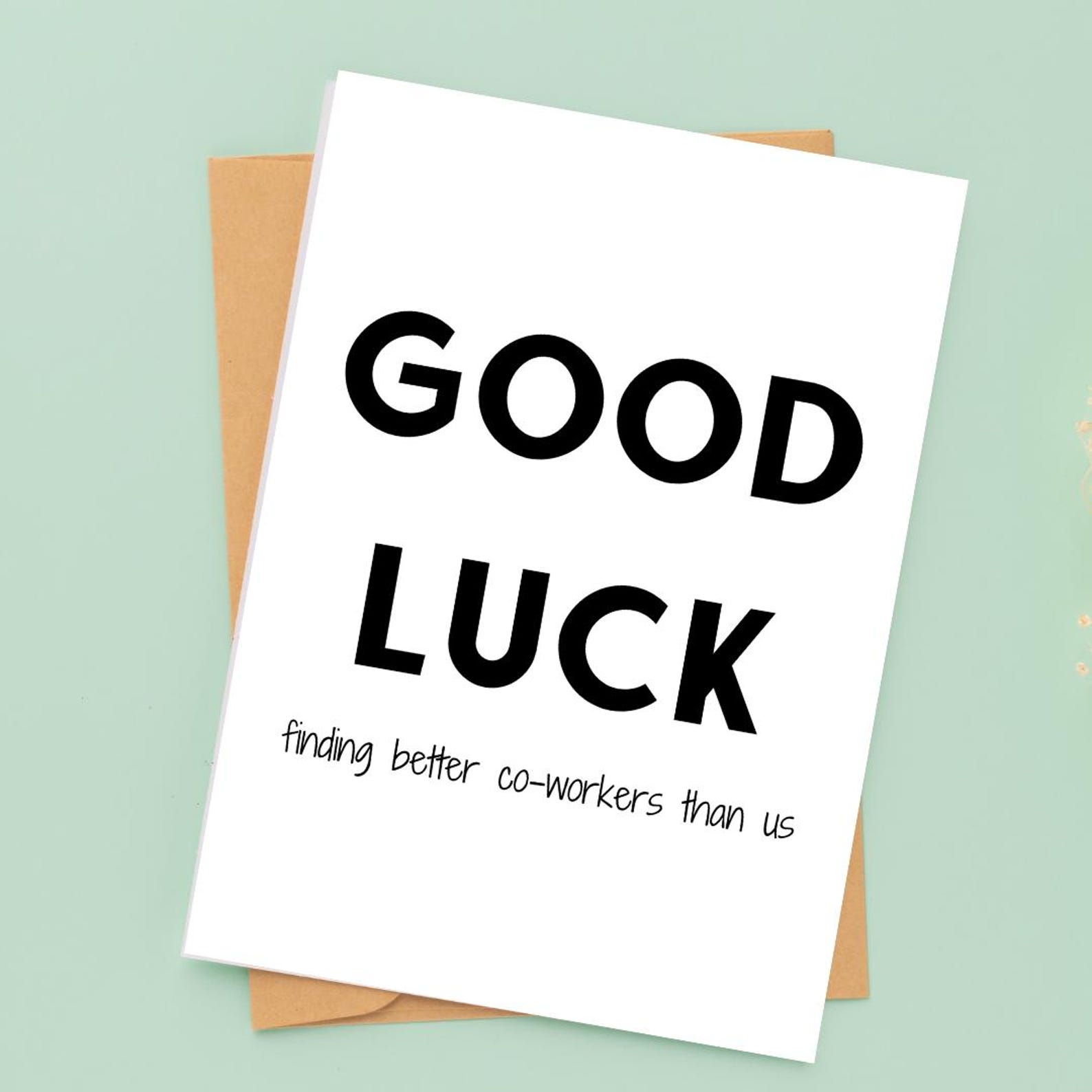 Farewell Card for Co-workers, Goodbye and Good Luck, Funny Farewell ...