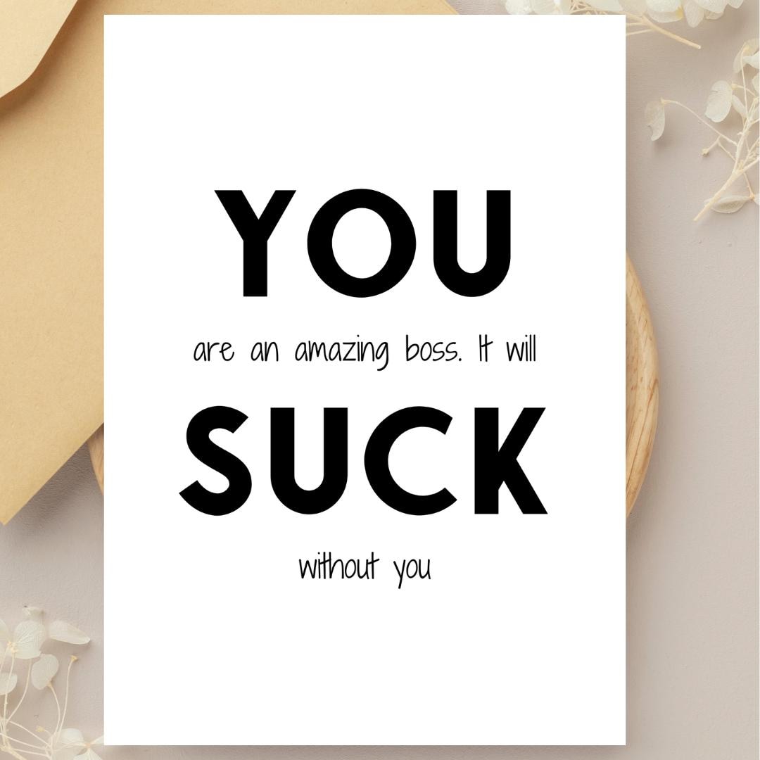 Farewell Card for Boss, You’re an Amazing Boss Digital Card, Farewell ...