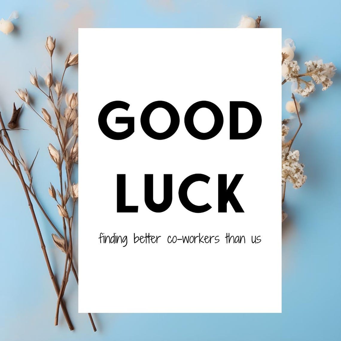 Farewell Card for Co-workers, Goodbye and Good Luck, Funny Farewell ...