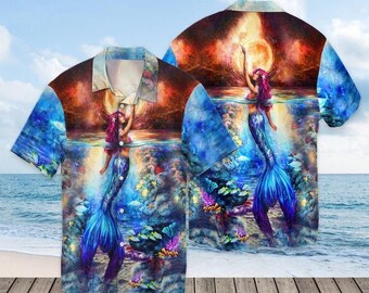 Hawaiian Mermaid Shirts for Men - Etsy