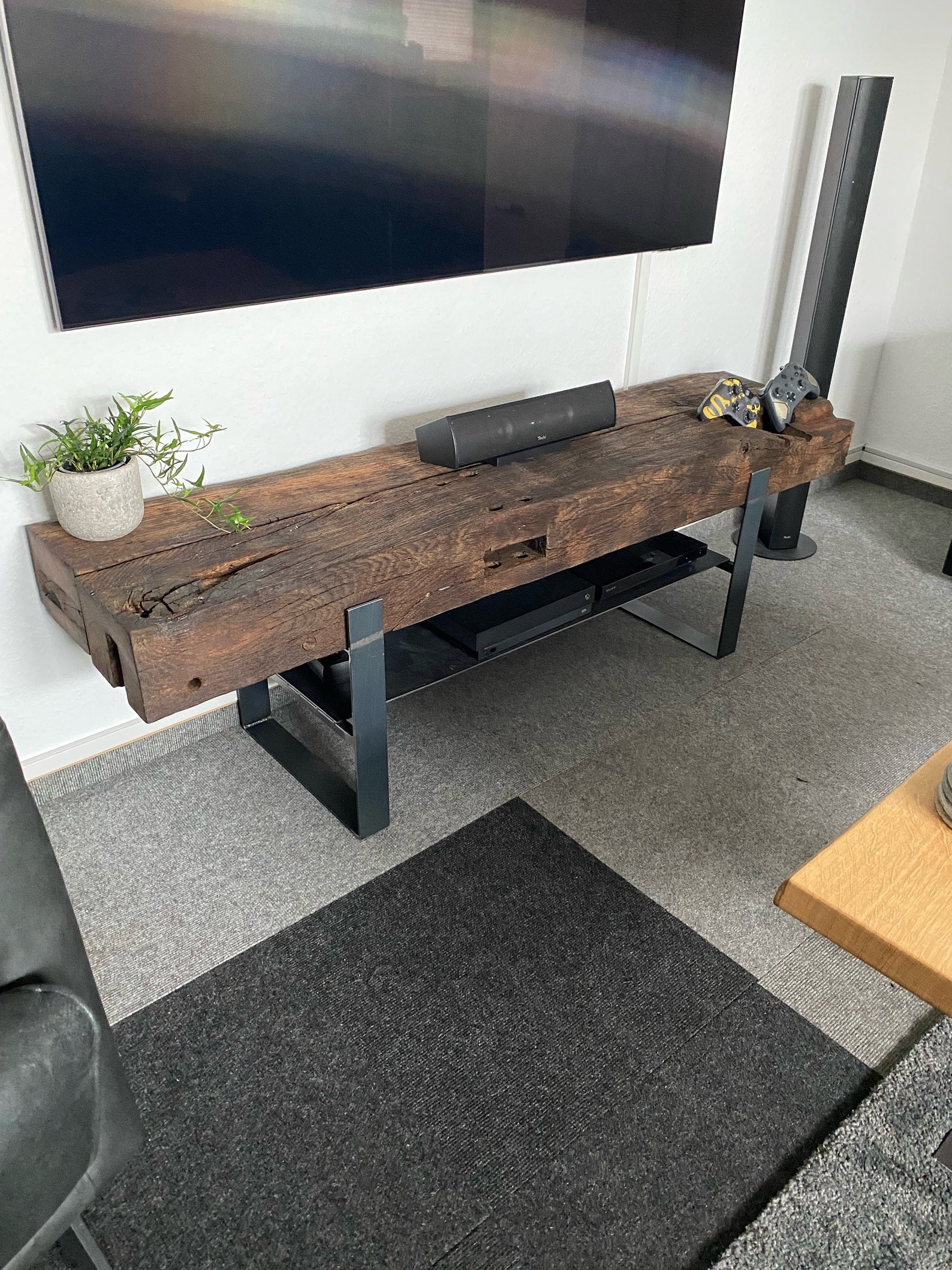 TV Lowboard Bank Sideboard Konsolentisch Eiche Eichenbalken - Etsy.de