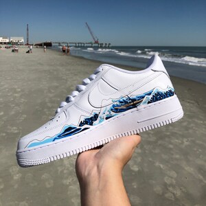 Great Wave Custom Shoes - Etsy