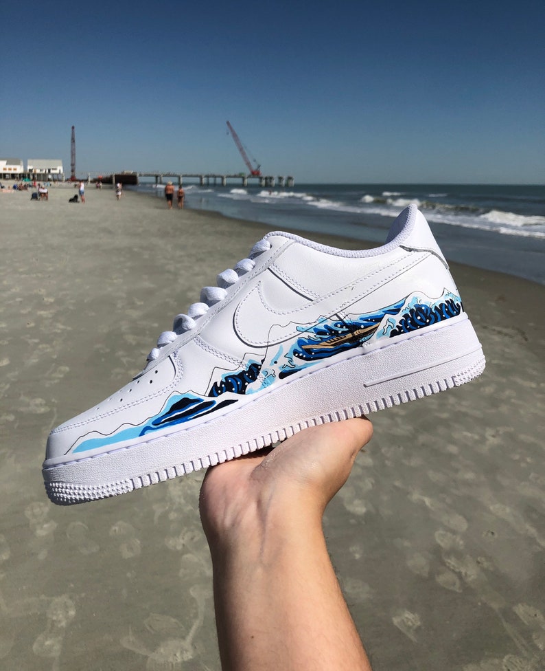 Great Wave Custom Shoes - Etsy