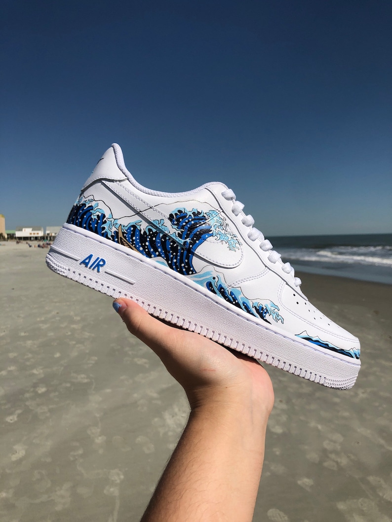 Great Wave Custom Shoes - Etsy
