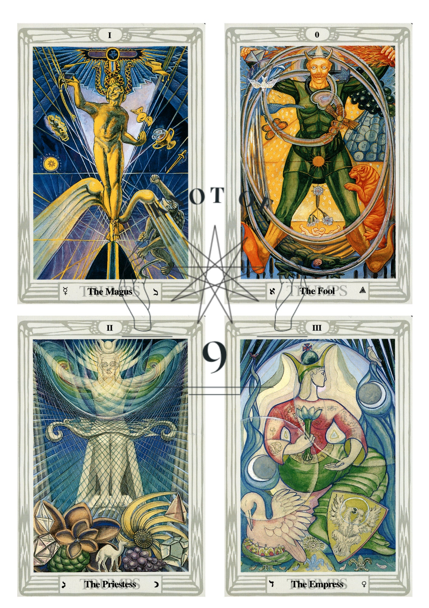 Printable Thoth Tarot Deck Crowley Tarot Thoth Tarot Printable Tarot Deck Thoth Tarot Deck Thoth ...